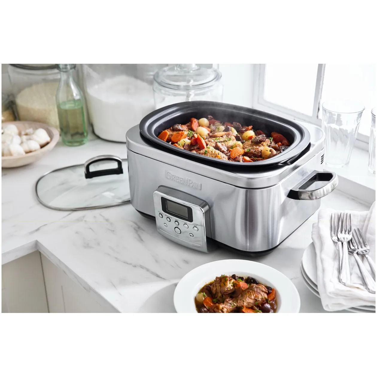 Greenpan Elite slowcooker 6ltr Rvs Slowcooker kopen? | Expert.nl