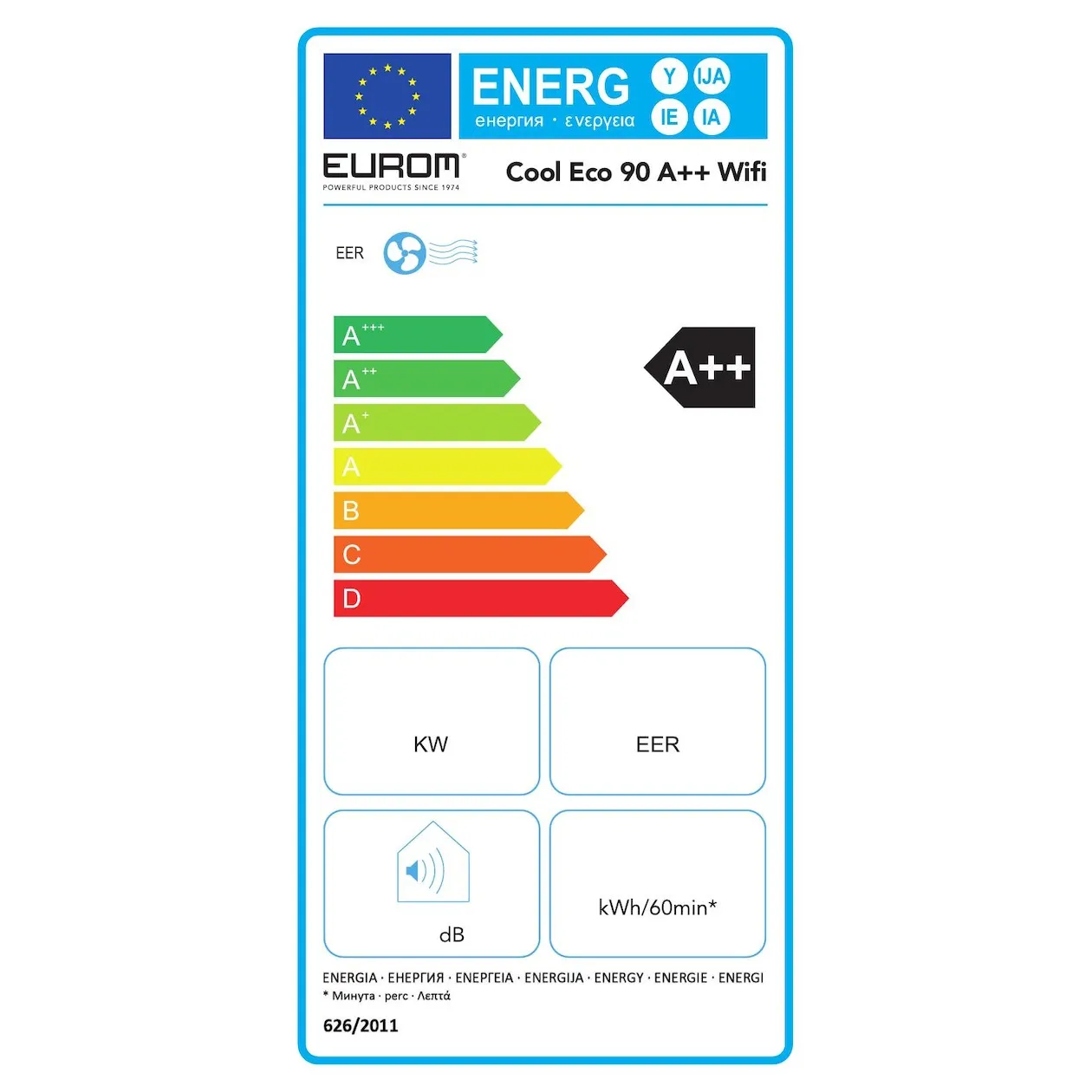 Eurom Cool-Eco 90 A++ Wifi Mobiele airco kopen? | Expert.nl