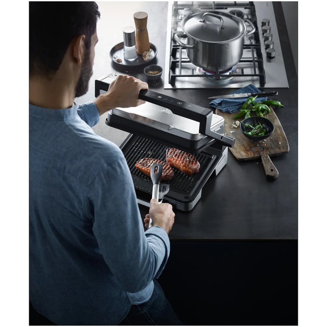 WMF PROFI PLUS Zwart Contact grill kopen? | Expert.nl