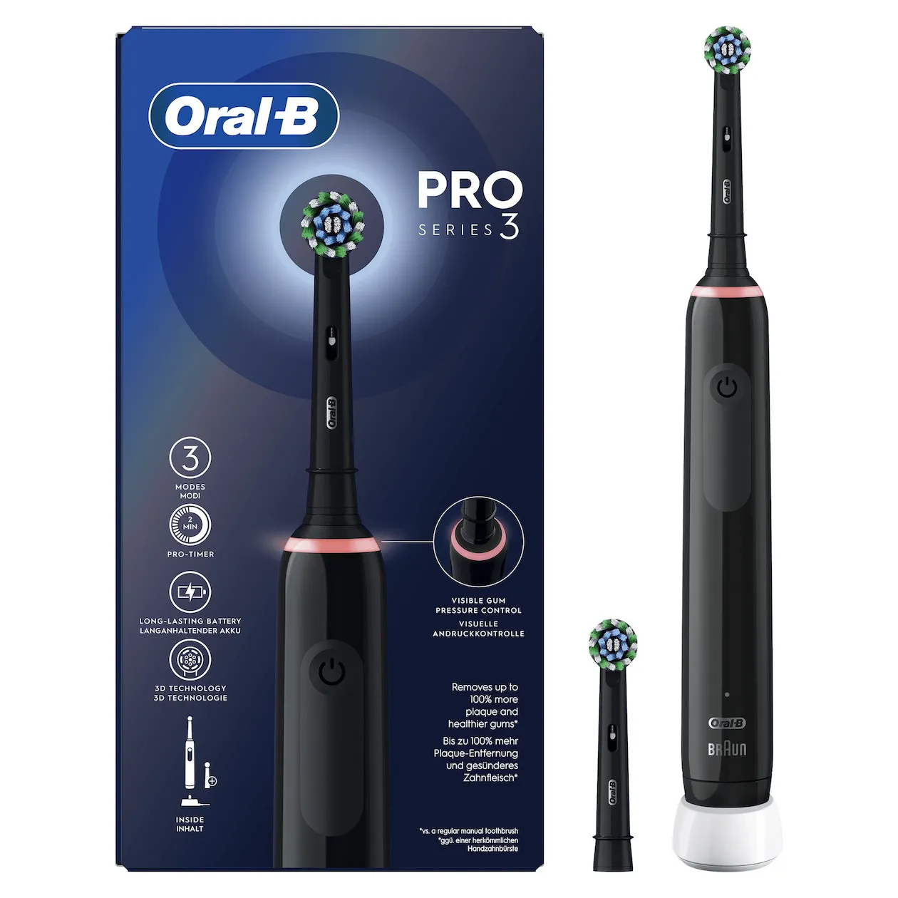 Oral B Pro 3 3000 Cross Action Zwart Tandenborstel kopen? | Expert.nl