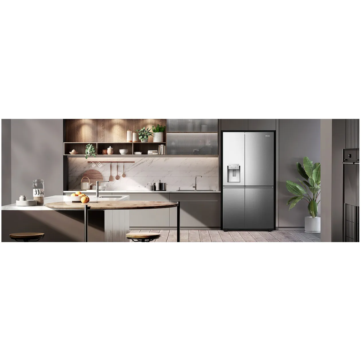 Hisense RS818N4TIC Zilver Amerikaanse koelkast kopen? | Expert.nl