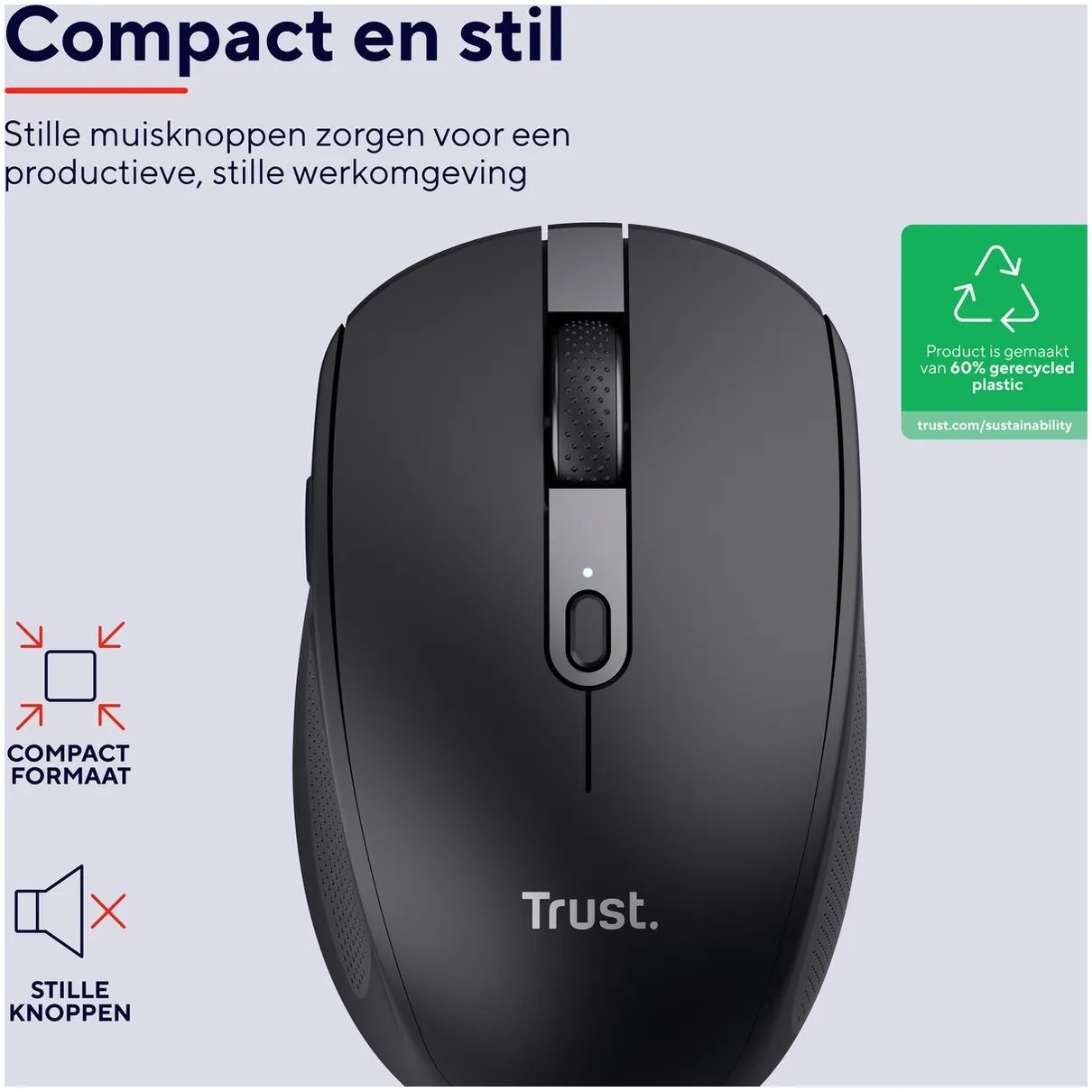 Trust Ozaa compact Draadloze Muis Zwart Muis kopen? | Expert.nl