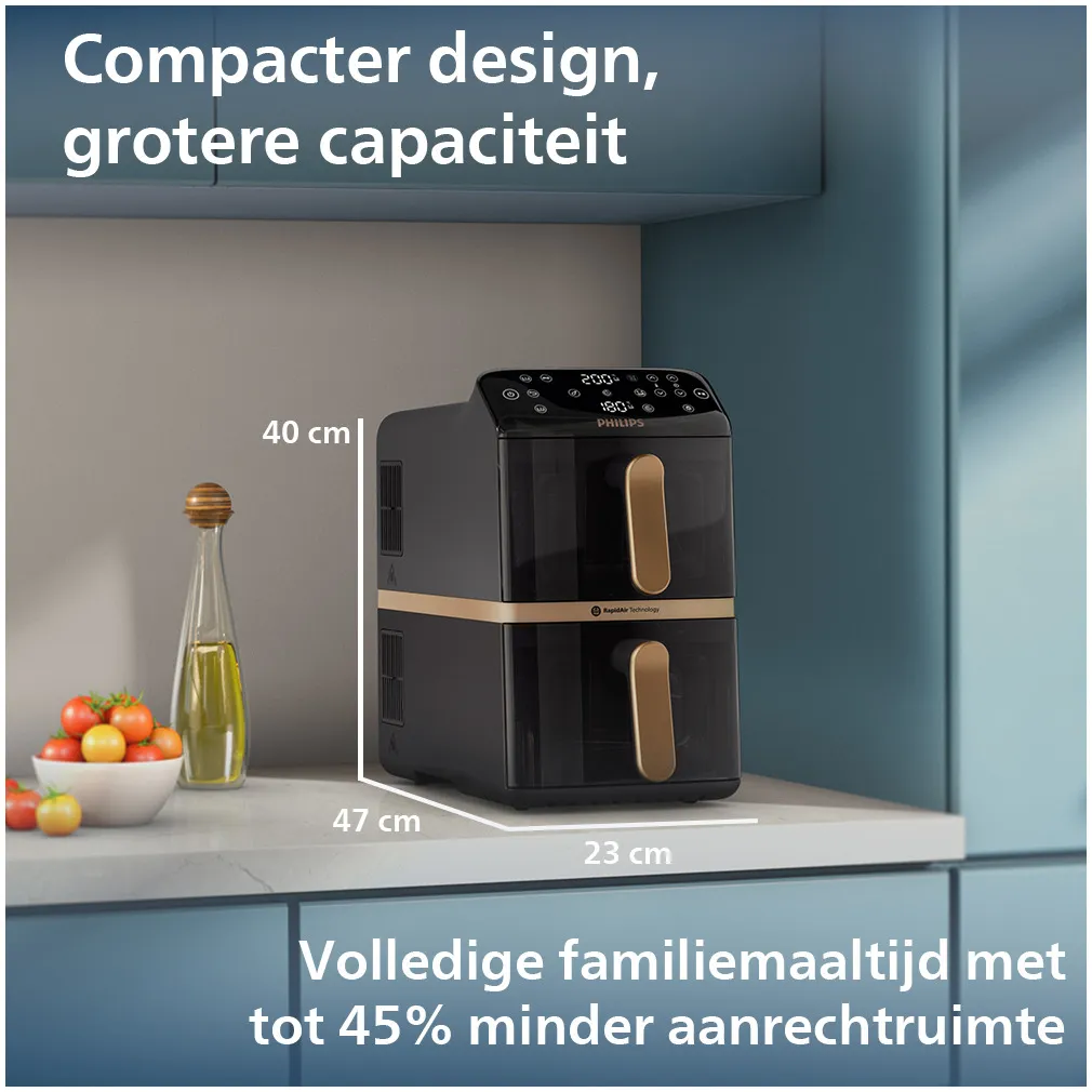 Philips NA462/70 Dual Stack Zwart Airfryer kopen? | Expert.nl