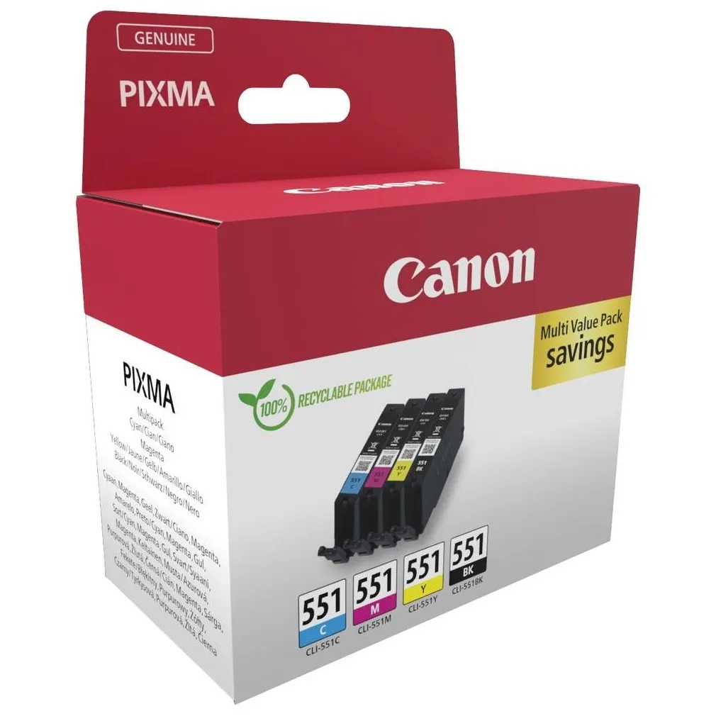 Canon CLI-551 Cartridges Combo Pack Multi-color Inkt kopen? | Expert.nl