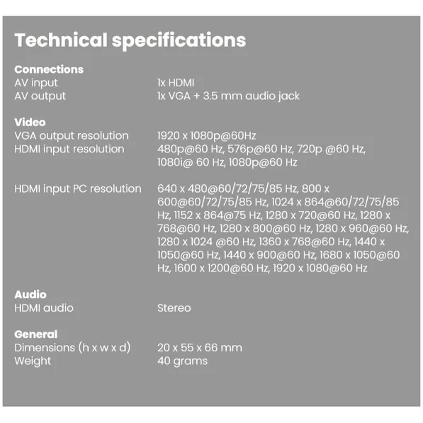 Marmitek Connect HV15 Zwart Converter kopen? | Expert.nl